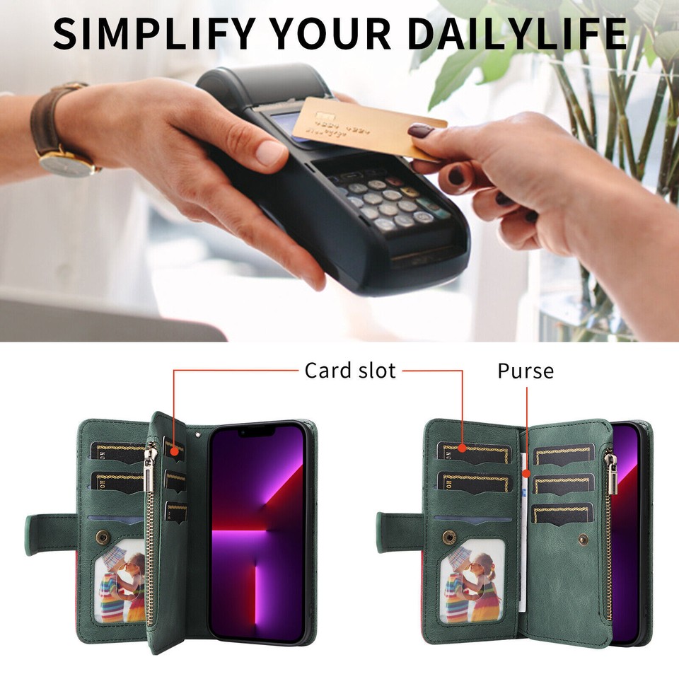 Zipper Splice Leather Wallet Phone Case for Motorola G84 G54 G73 G14 ...