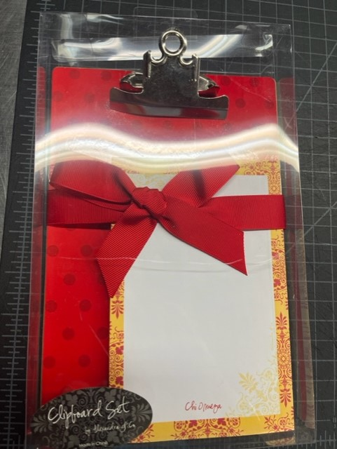 Chi Omega Mini Clip Board Clipboard w/ Notepad Notepad NEW, LICENSED | eBay