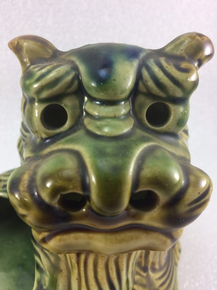Antique Japanese Asian Lion Foo Dog Shi Shi Handmade Hand Painted ...