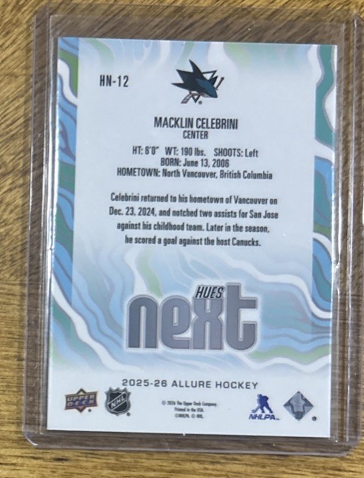 2025 UD Allure - Macklin Celebrini Hues Next | eBay