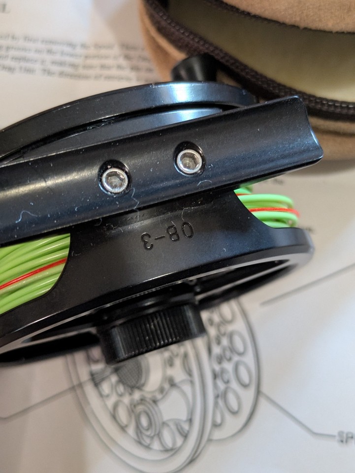 GALVAN OB-3 Fly Fishing Reel W/ Brass HW Accents, Leather Pouch ...