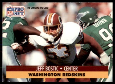 1991 Pro Set Jeff Bostic Washington Redskins #676 | eBay