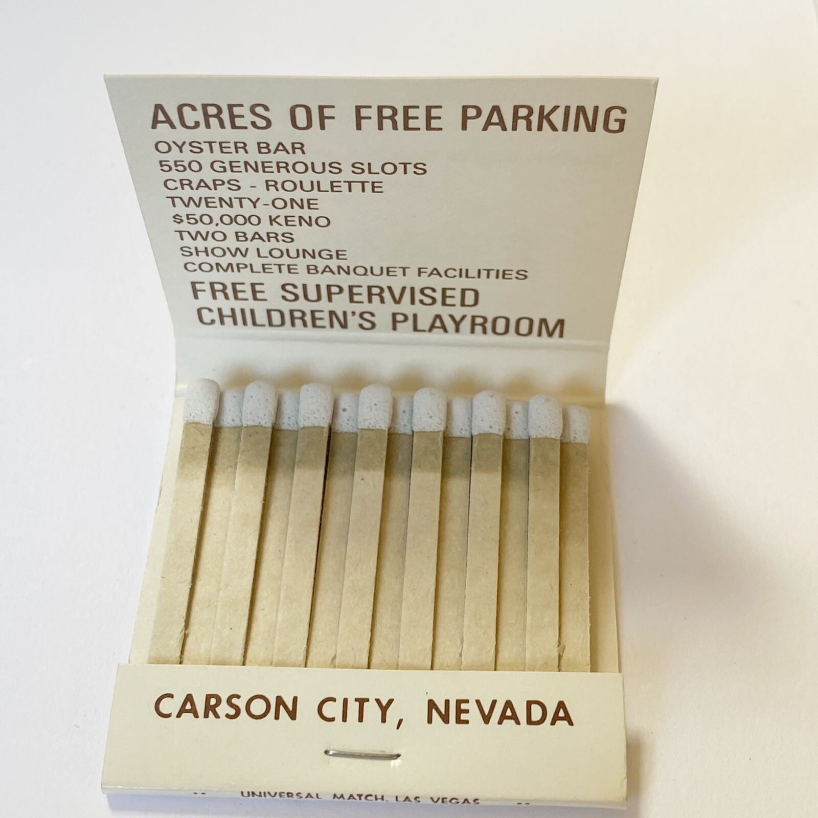 Vintage Carson Nugget Casino Matchbook Carson City Nevada Unstruck | eBay
