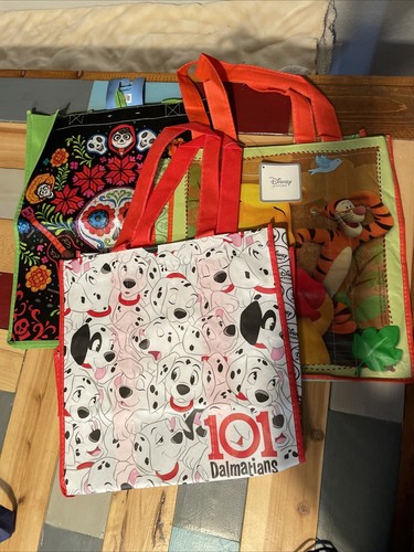 3 Disney NWT Reuseable bags 101 Dalmatians, Coco, Pooh & Tigger | eBay