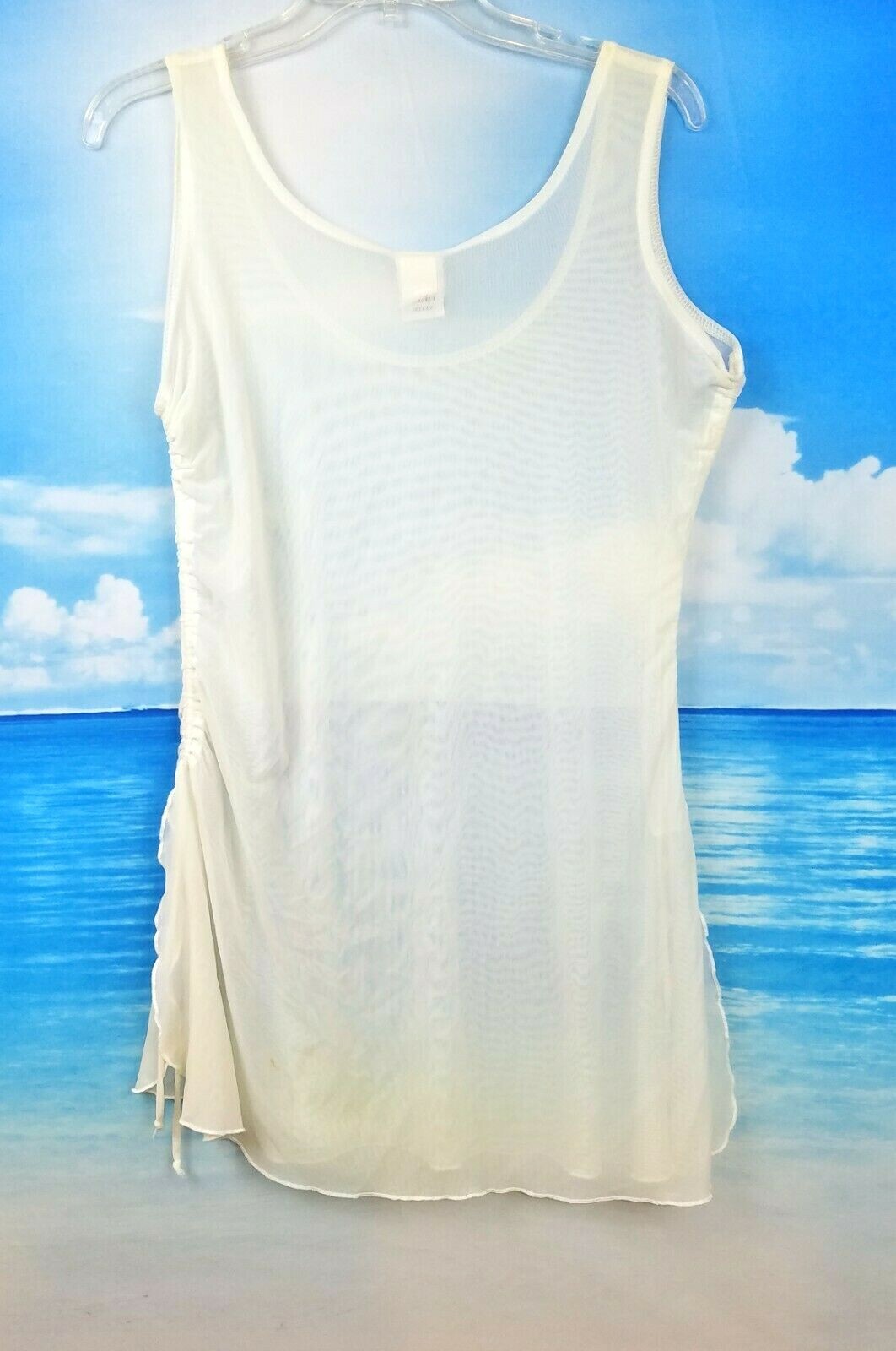 WATER WEAR Womans IVORY Sheer Bathing Swim suit COVER… - Gem