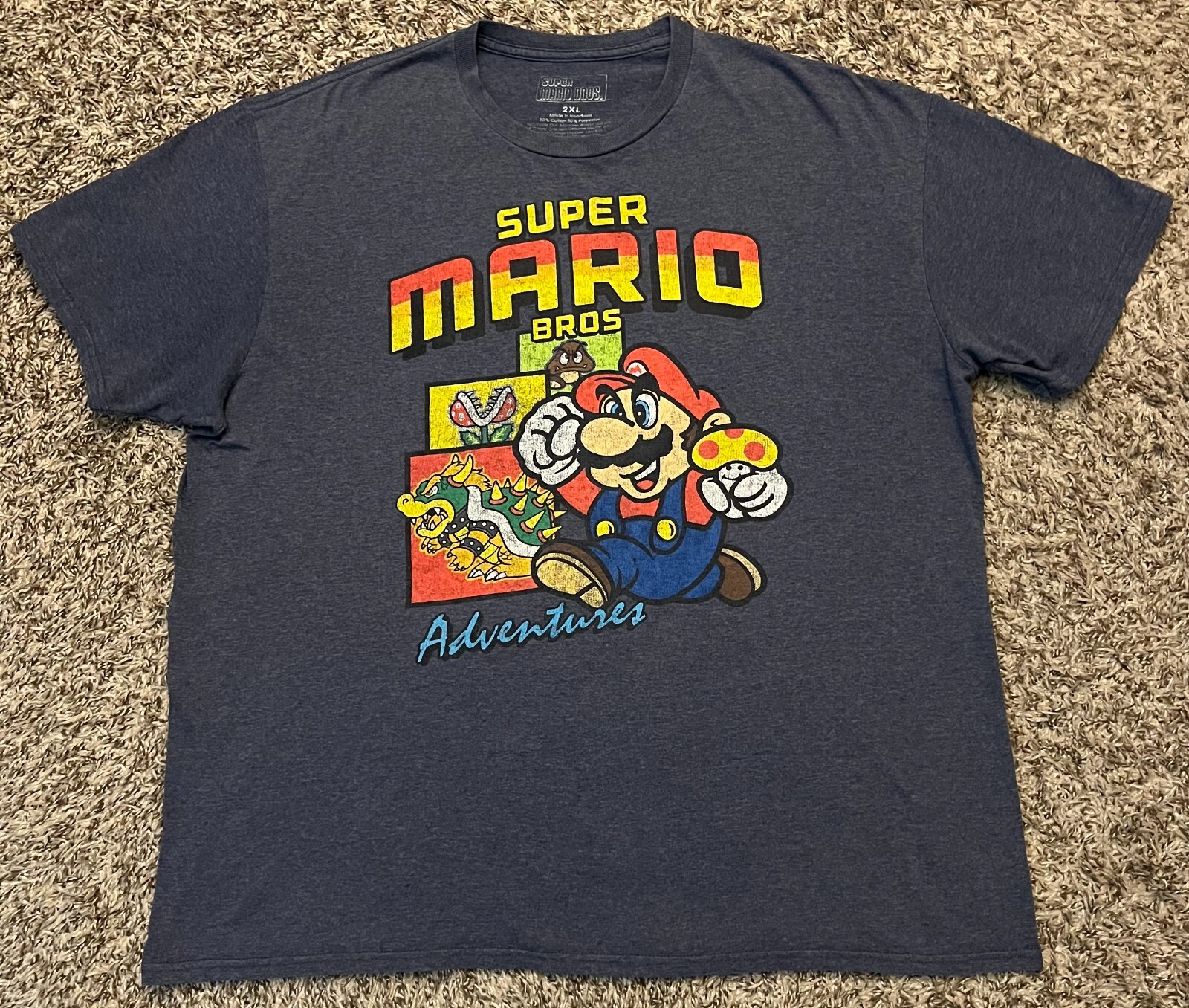Nintendo Official Super Mario Bros Adventures Men's D… - Gem