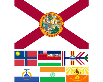 Florida State Flag Muskogee Tampa Orlando Miami Jacksonville USA 2x3 or ...