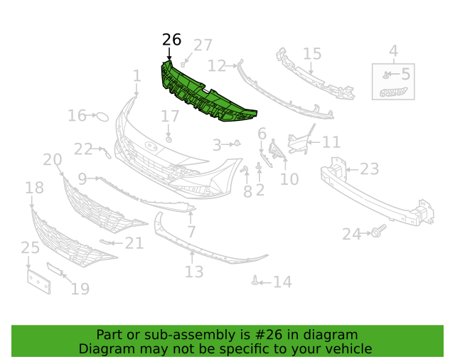 ⭐GENUINE⭐ Radiator Grille Upper Cover for 2021-2023 Hyundai Elantra ...