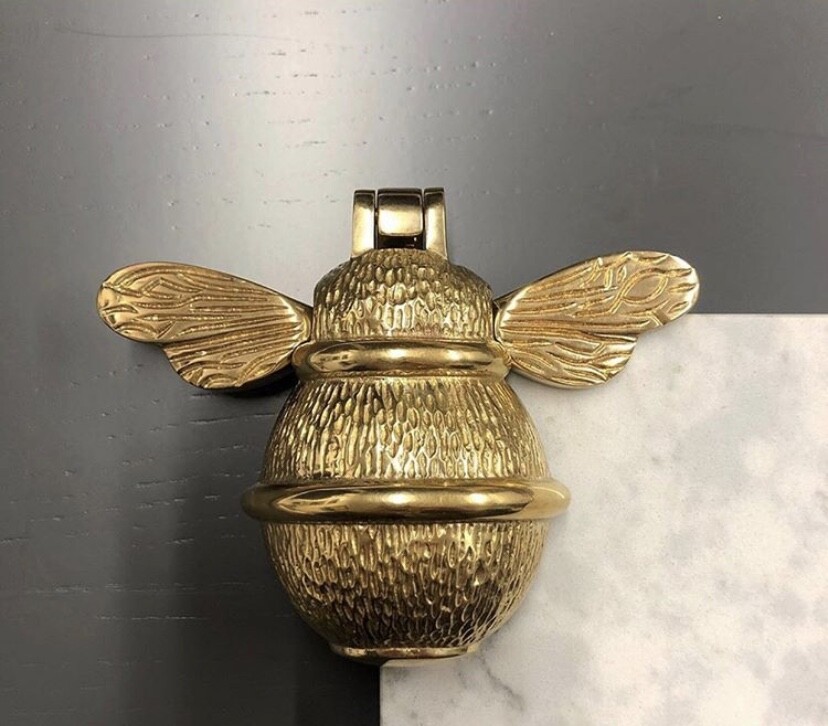 The Original Brass Bee Door Knocker - 9 Finishes - Brass Bumble Bee ...
