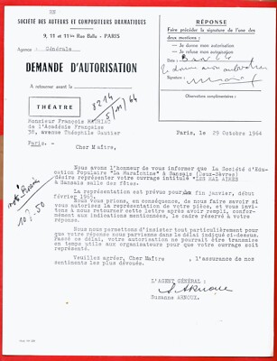 EI23-L.TAPUSCRITE-SIGNÉE-SUZANNE ARNOUX-[CONTRESIGNÉE PAR FRANÇOIS ...