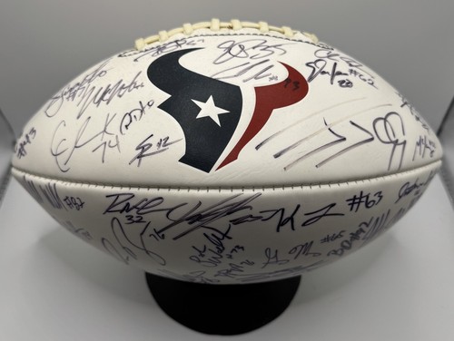 Texans autographed football 2016 JJ Watt, Vince Wilfork, Deandre ...