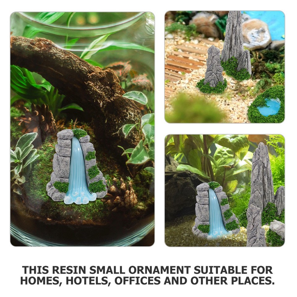 Resin Waterfall Decor Miniature Landscape Ornament Garden Accessory | eBay