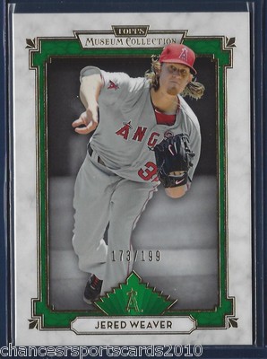 2014 MUSEUM COLLECTION JERED WEAVER GREEN 173/199 ANAHEIM ANGELS | eBay