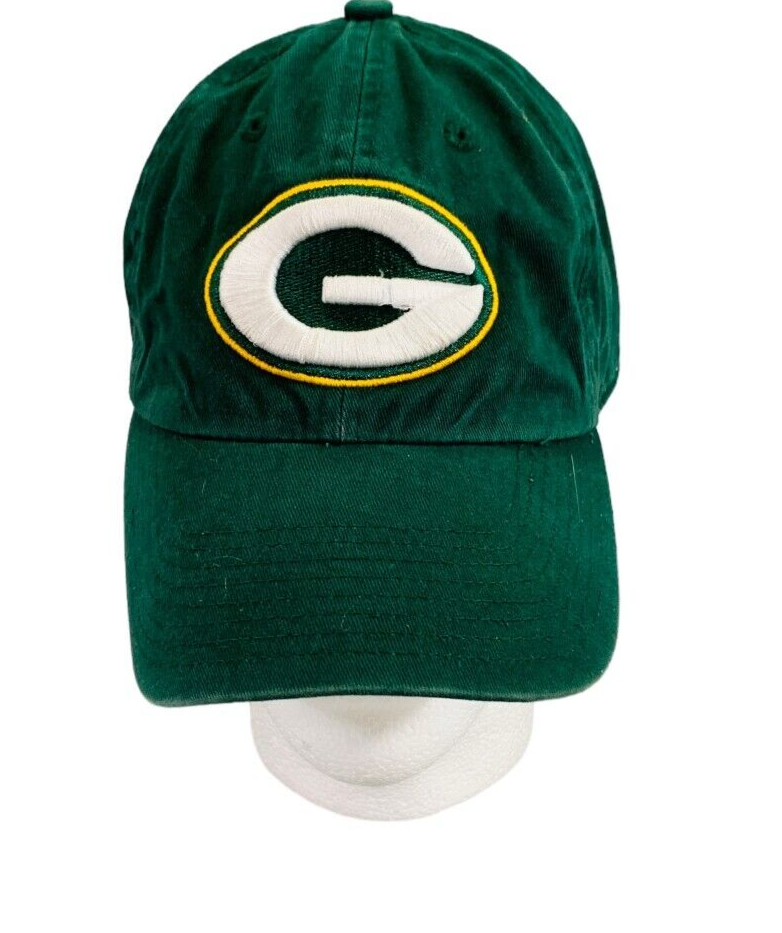 Green Bay Packers green cotton embroidered curved bill baseball cap ...