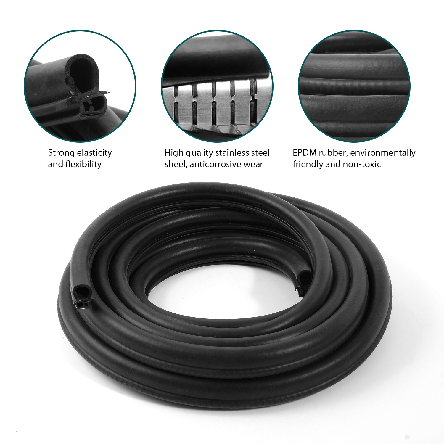 10/15M Rubber Metal Pinch Weld Seal Strip Car Door Edge U Channel ...