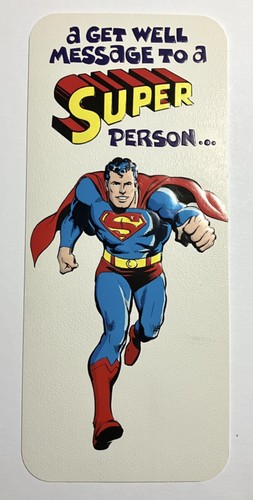 SUPERMAN 1978 "Get Well" Greeting Card #28 by Mark I NEAL ADAMS | eBay
