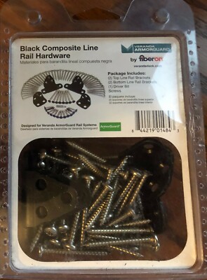 Veranda ArmorGuard Black Stainless Steel Stair Composite LINE Rail ...