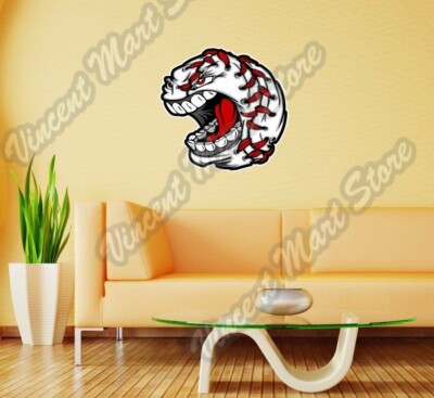 Angry Baseball Pitcher Pitch MLB Wall Sticker Room Interior Decor 22 ...
