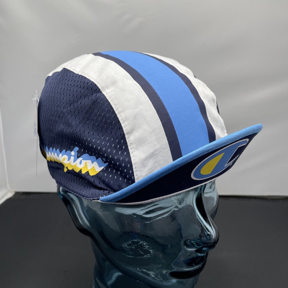 Champion Mesh Cap Blue Yellow OSFA Race Hat Cap Cycling Bike New Fast ...