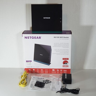 Netgear R6100 Dual band 4 Port Smart Wireless AC1200 WiFi Router w/Box ...