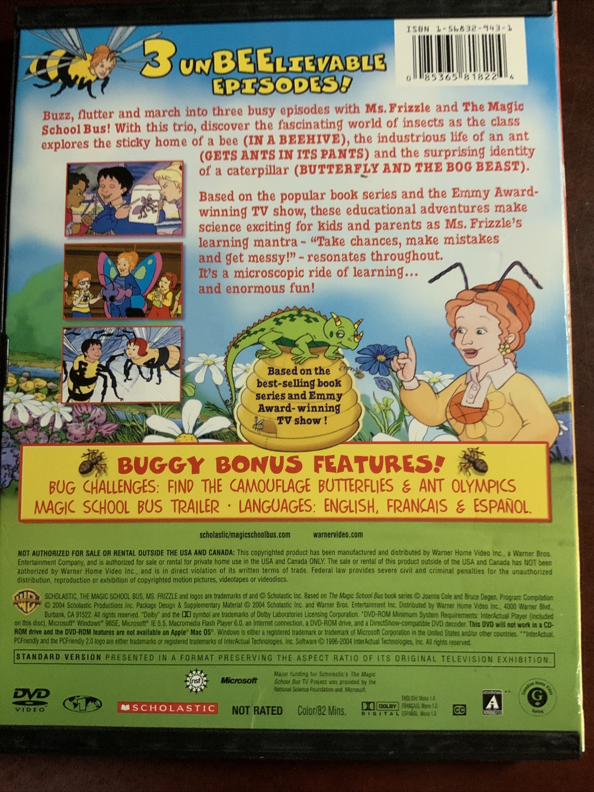 Magic School Bus - Bugs, Bugs, Bugs (DVD, 2004) 85365818224| eBay
