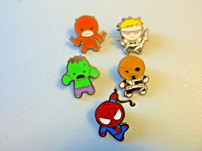 Disney Pins -Group of 5 different Marvel Avenger Mini Characters | eBay
