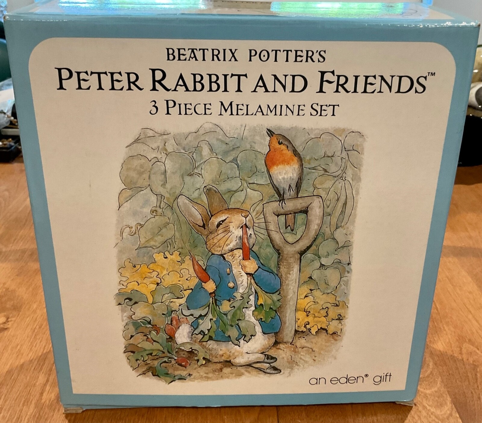 NOS NEW PETER RABBIT AND FRIENDS BEATRIX POTTER 3 PC MELAMINE SET NIB ...