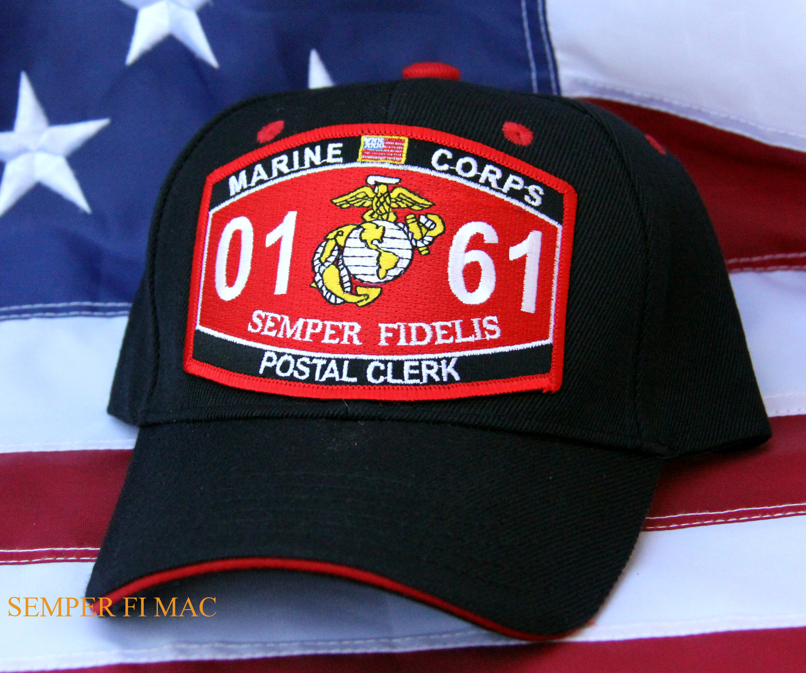 US MARINES MOS 0161 POSTAL CLERK HAT CAP VET FMF USS MAR DIV MCB WOWMH ...