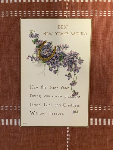 New Years Floral Embossed Vintage Postcard Unposted 1900's | eBay