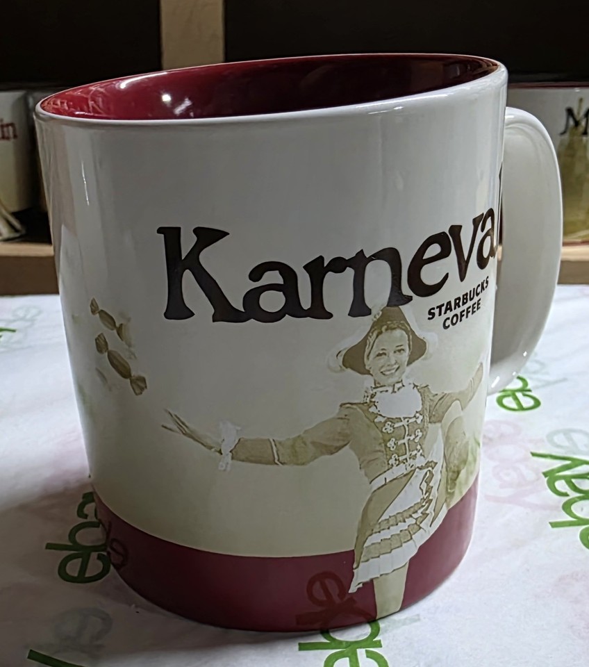 2015 STARBUCKS Coffee Mug KARNEVAL V1 Icon 16 oz MIT w SKU Discontinued ...