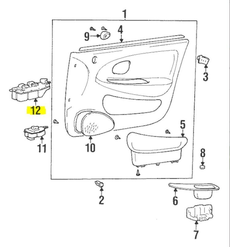 GENUINE ! MAIN POWER WINDOW SWITCH for 1996-2000 HYUNDAI ELANTRA ...
