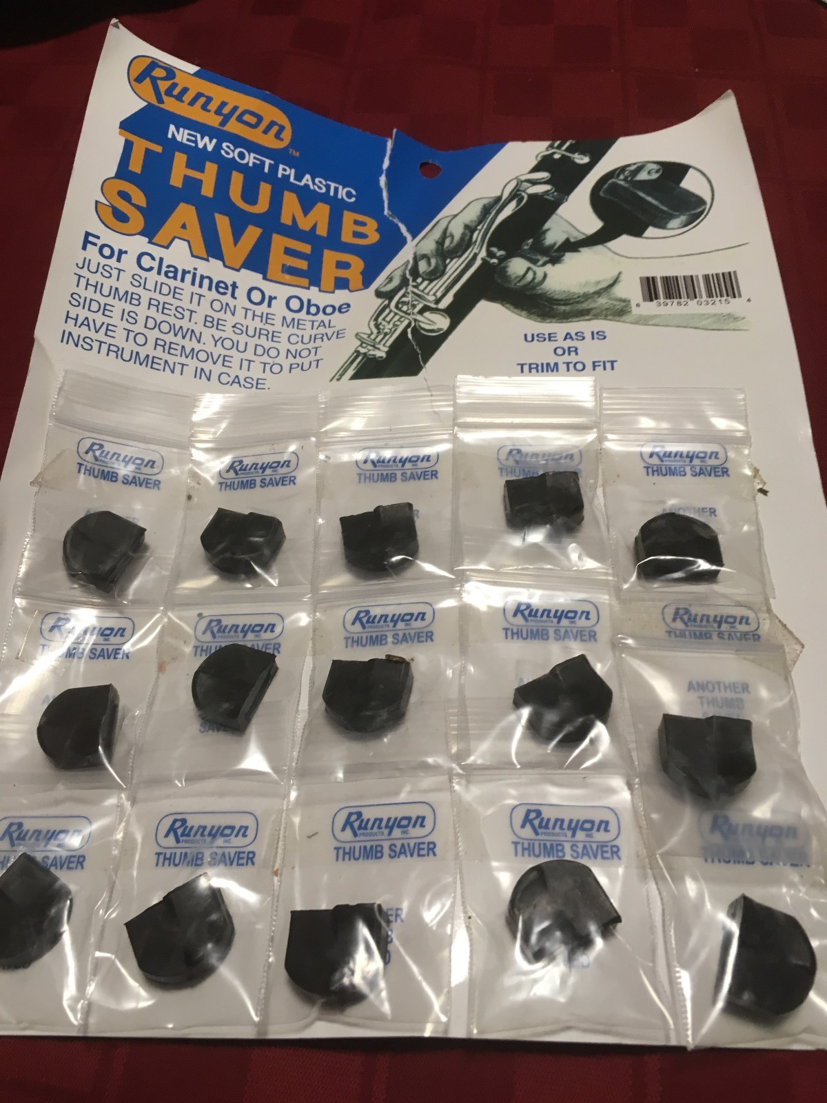 2 (TWO) RUNYON CLARINET THUMB SAVERS | eBay