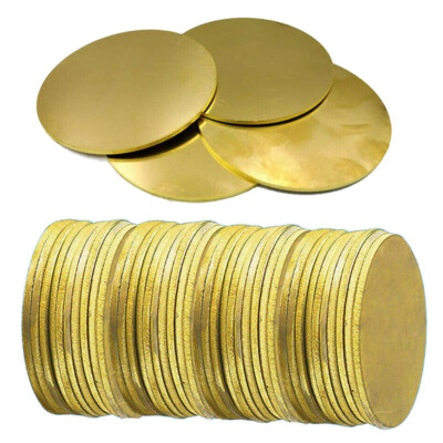 50-100mm OD H62 Brass Discs Round Sheet Metal Solid Blanks 0.5 0.8 1 ...