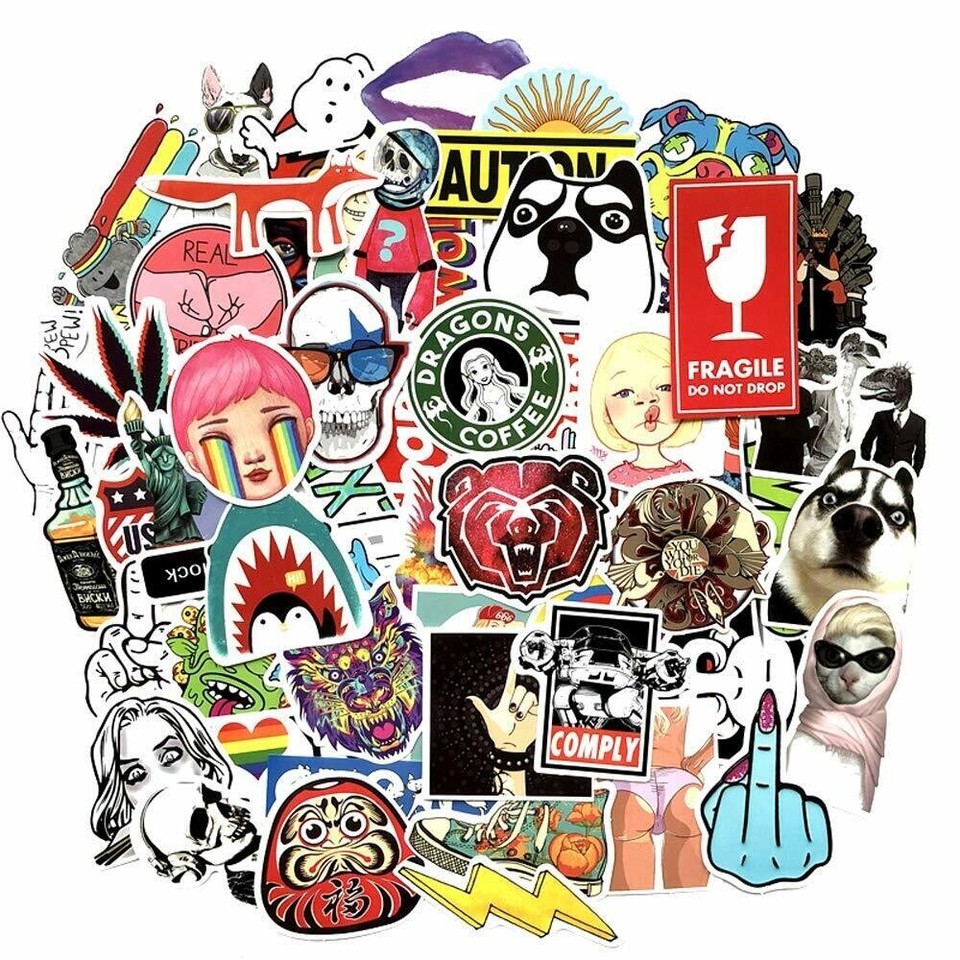 5000 Stickers Bomb Vinyl Decal Car Skateboard Laptop Luggage Graphic ...