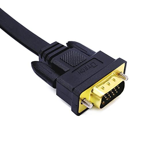 5m Ultra VGA Cables Thin Flat Type Computer Monitor Standard 15 Pin ...