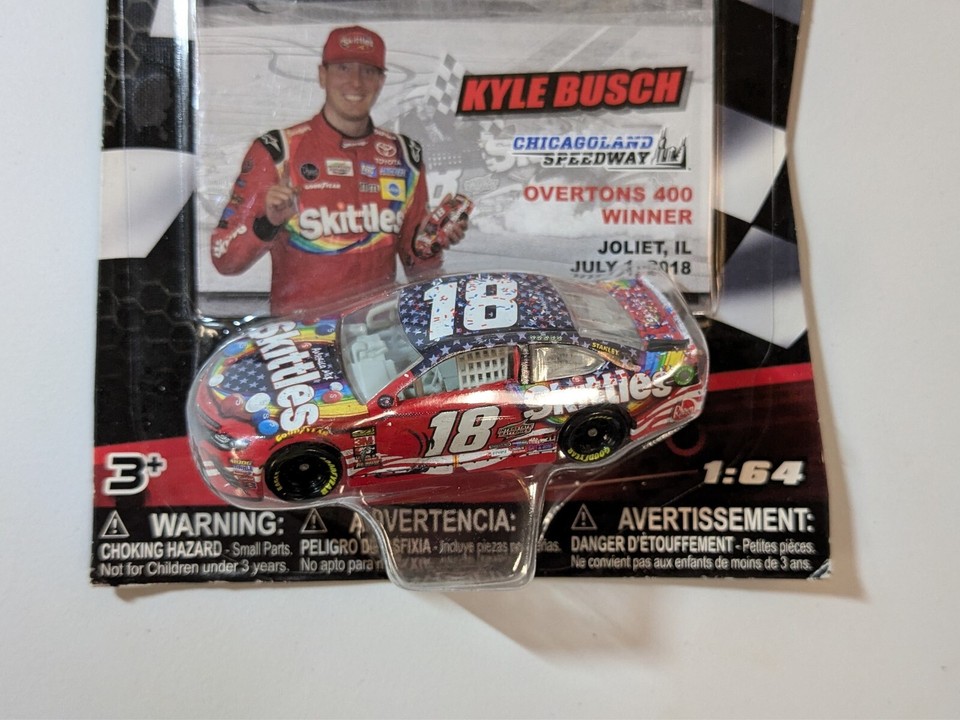 2018 Kyle Busch Skittles Chicagoland Win 1:64 Diecast NASCAR Authentics ...