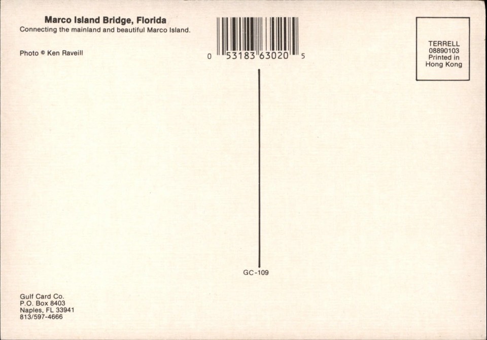 Marco Island Bridge Florida at night ~ vintage postcard | eBay
