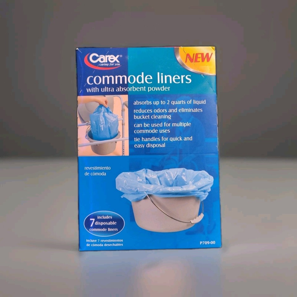 Carex Commode Blue Liners Ultra Disposable Absorbent Powder P709 | eBay