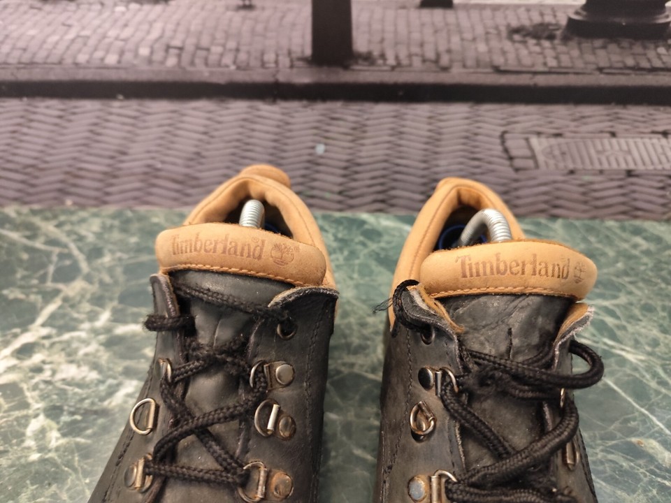 Vintage Timberland Low Cut Boot Mens Leather Black Brown UK Size 8 EU ...