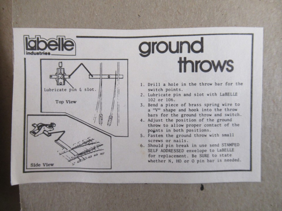 HO Labelle #6701 Ground Throws, Metal, Vintage, Made in USA - Lot of 4 ...