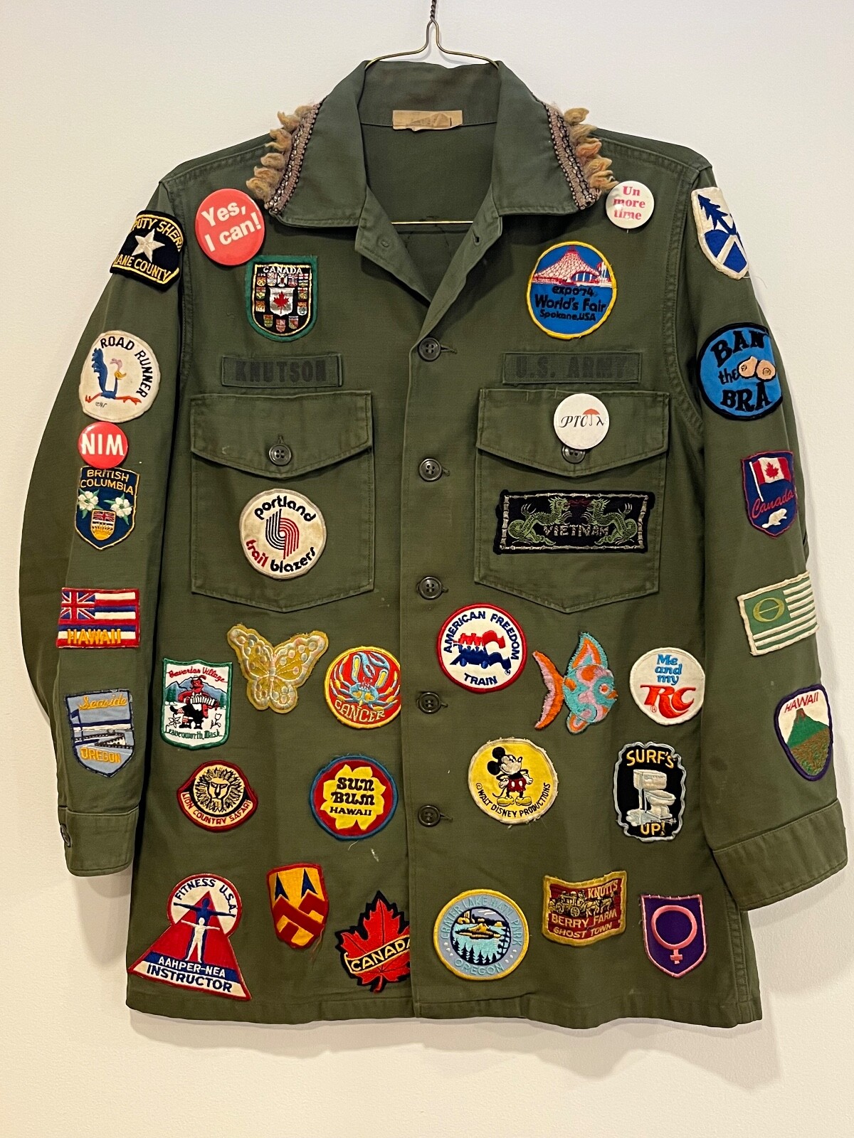vintage us army jacket patches counter culture keep o… - Gem