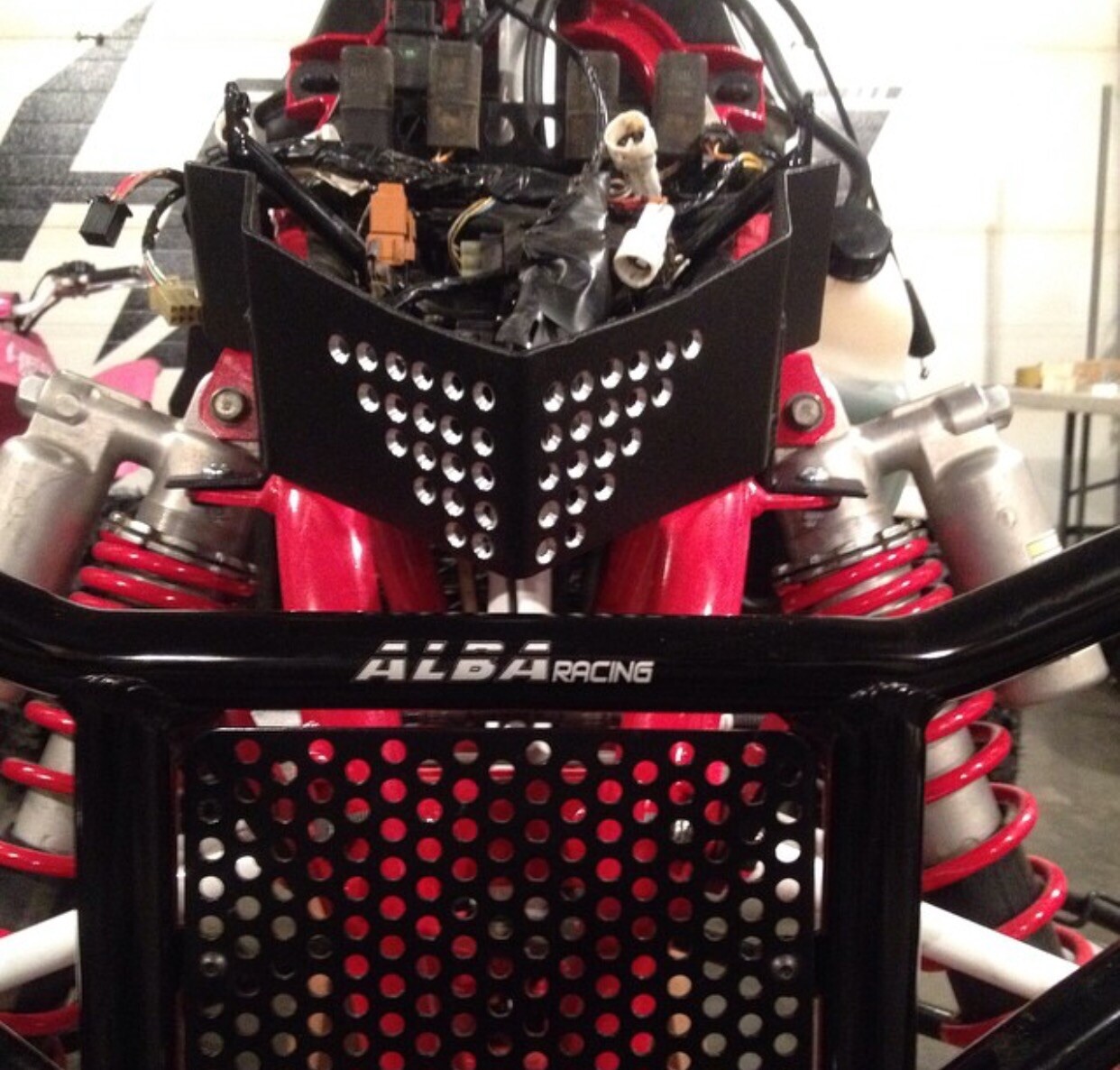 Kawasaki KFX 450 R HEPATV aluminum front nose guard - electronics ...