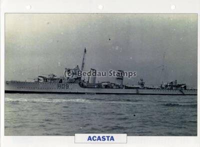 1929 HMS ACASTA A-Class Destroyer Ship / GB Warship Photograph Maxi ...