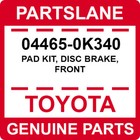 04465-0K340 Toyota OEM Genuine PAD KIT, DISC BRAKE, FRONT | eBay