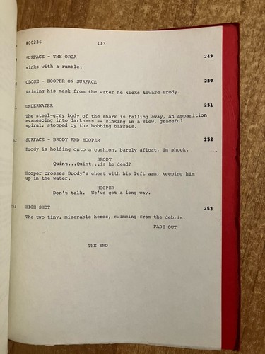 JAWS Screenplay Movie script Final Draft 1974 Universal Spielberg shark ...