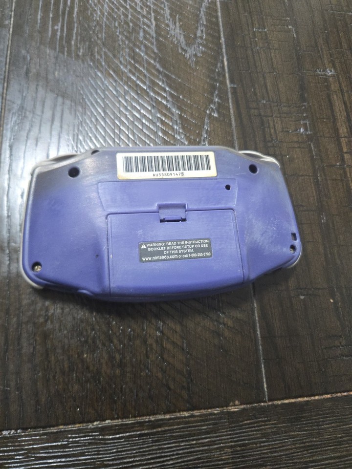 Nintendo Game Boy Advance Indigo Purple Handheld System GBA-Poor ...