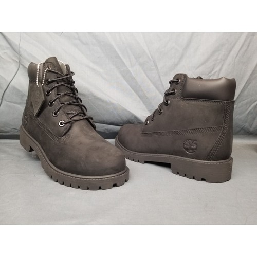 Timberland Boys 6 In Premium Waterproof Boots Lace Up Black Size 5.5 ...
