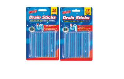 24 Pcs Drain Sticks Drain Cleaner Odour Remover Sink Bath Shower ...