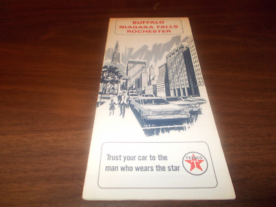 1966 Texaco Buffalo/Niagara Falls/Rochester Vintage Road Map | eBay