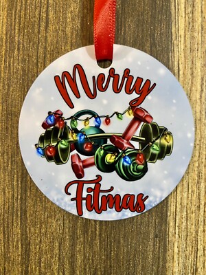 Merry Fitmas Christmas ornament | eBay